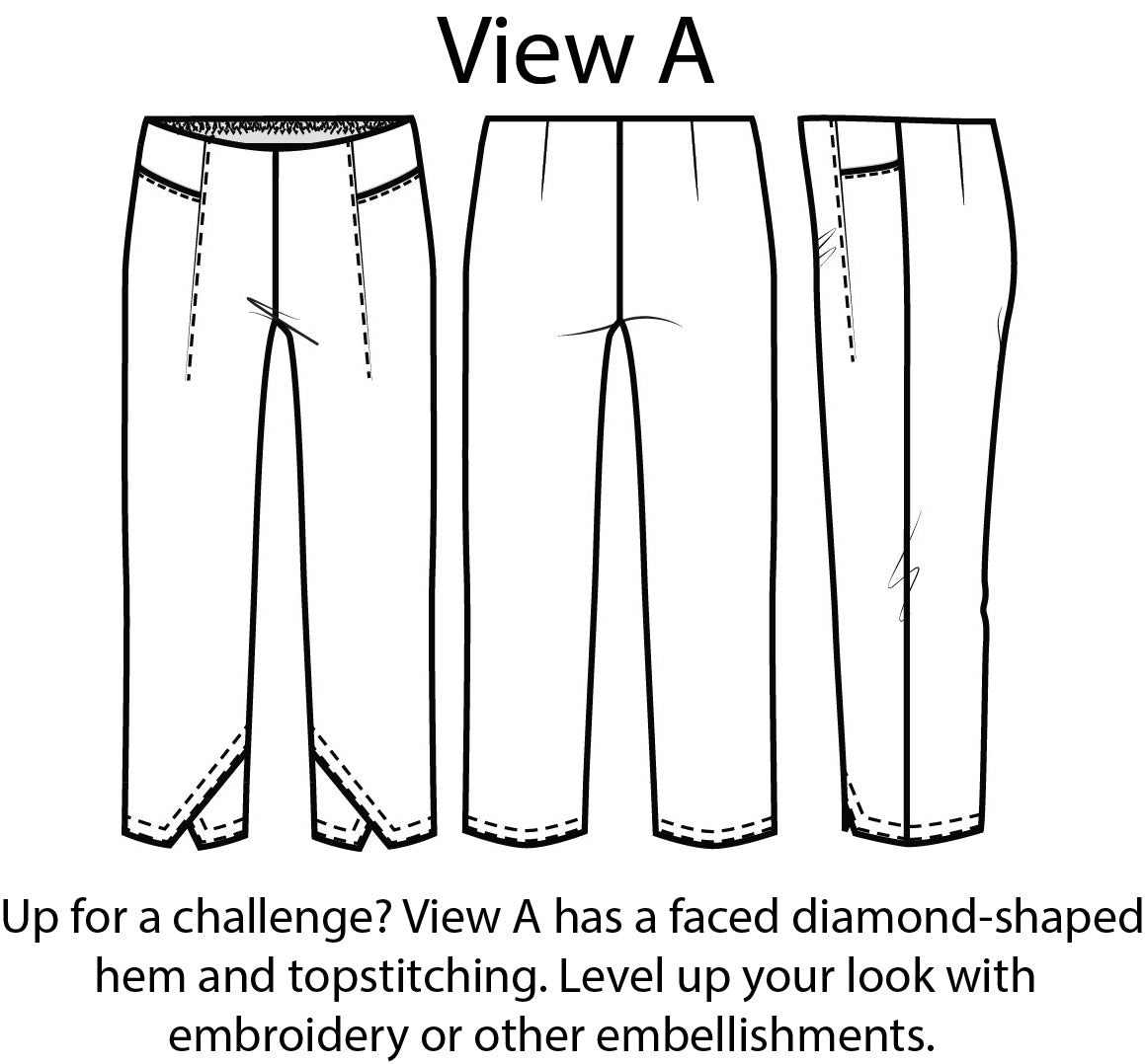 Diamond Hem Trousers – Style Falcon