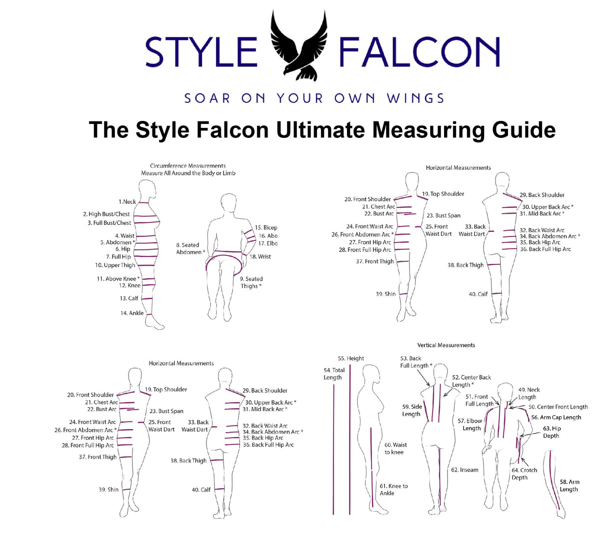 The Style Falcon Ultimate Measuring Guide The Style Falcon Ultimate Measuring Guide